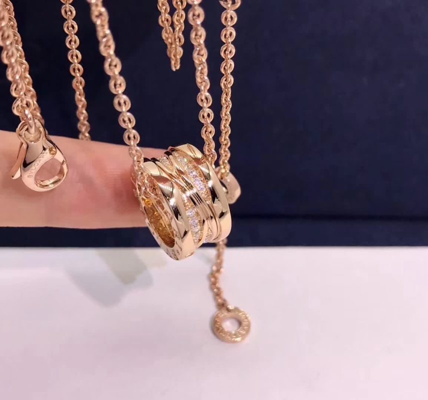 Bvlgari B.zero1 Design Legend Necklace Pavé Diamonds on the Spiral ...