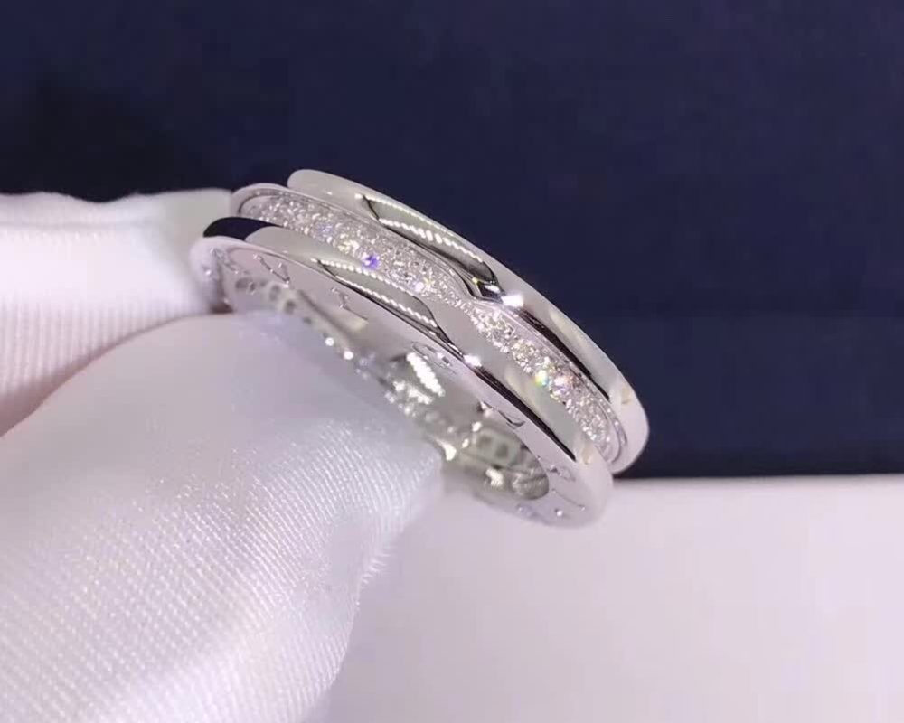 Bvlgari B.zero1 One-band Ring White Gold with Pavé Diamonds 329366 – C ...