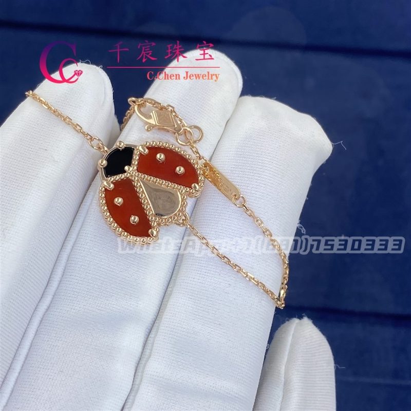 Van Cleef & Arpels Lucky Spring Bracelet Open Wings Ladybug VCARP7R100 ...
