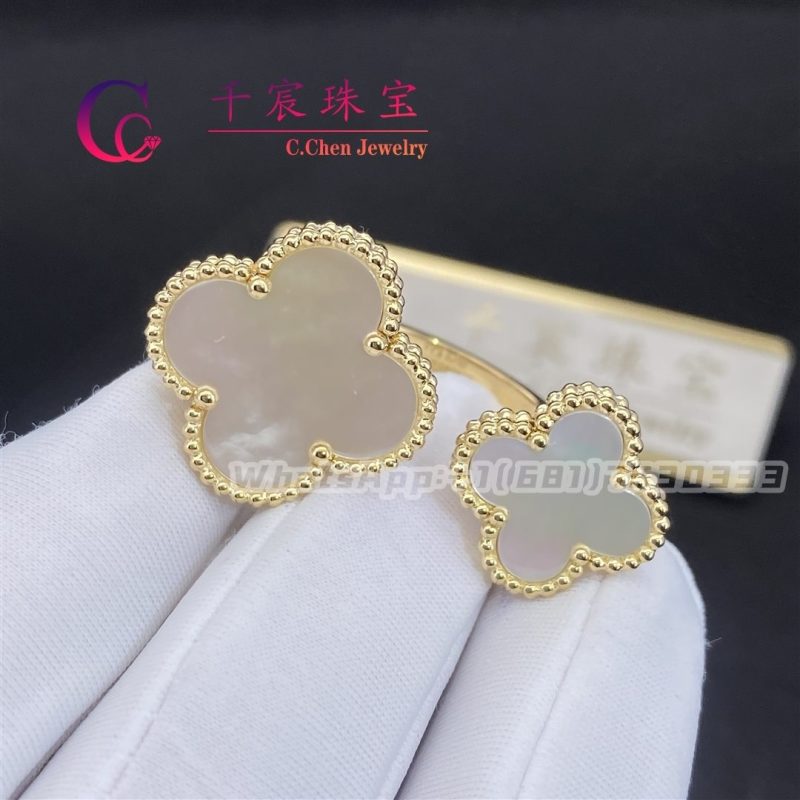 Van Cleef & Arpels Magic Alhambra Between the Finger Ring mother-of ...
