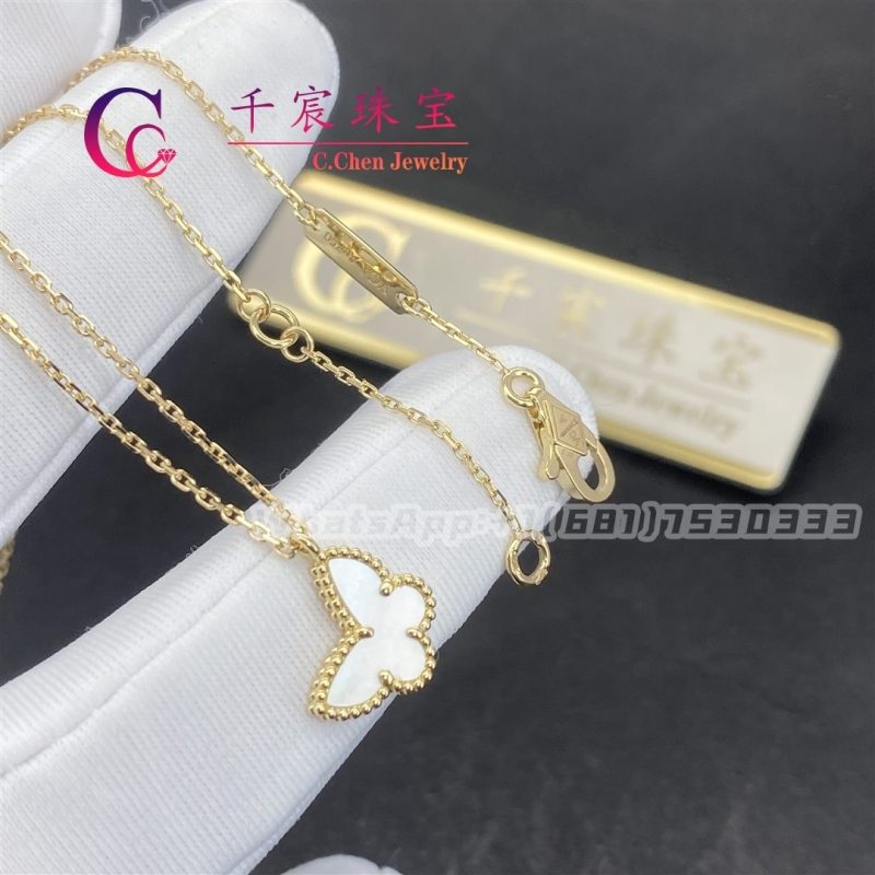 Van Cleef & Arpels Sweet Alhambra Butterfly Pendant Mother-of-pearl ...